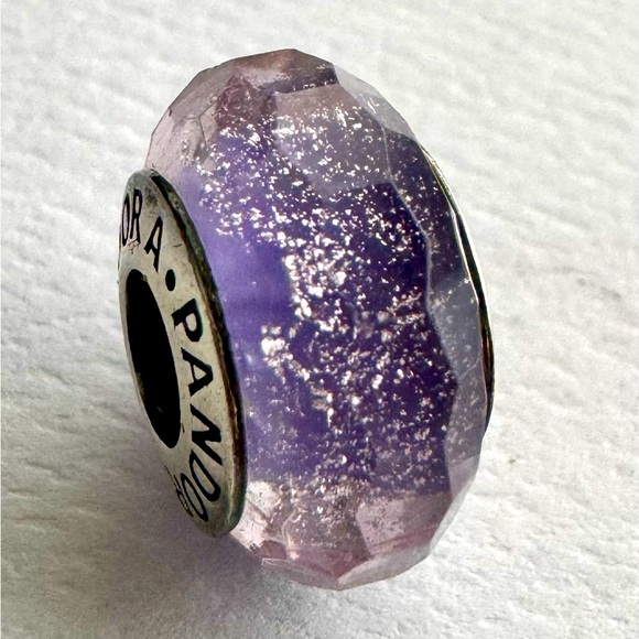 Pandora | Jewelry | Pandora Sterling Silver 925 Purple Shimmer Murano ...